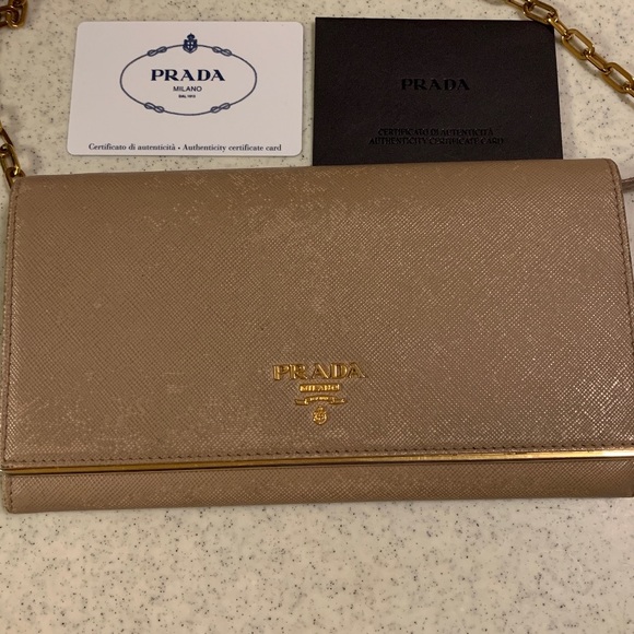 Prada | Bags | Authentic Prada Wallet On Chain | Poshmark
